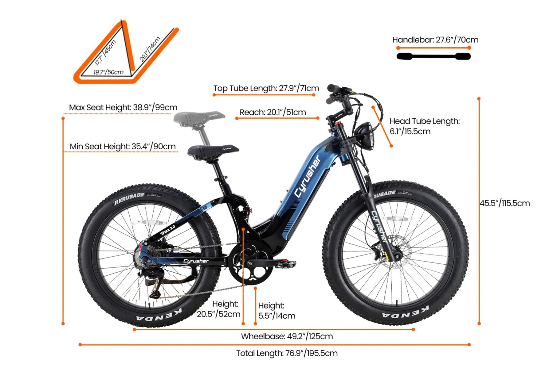 Cyrusher Trax 2.0 E-Bike | All-Terrain E-Bike for Ultimate Adventure ...